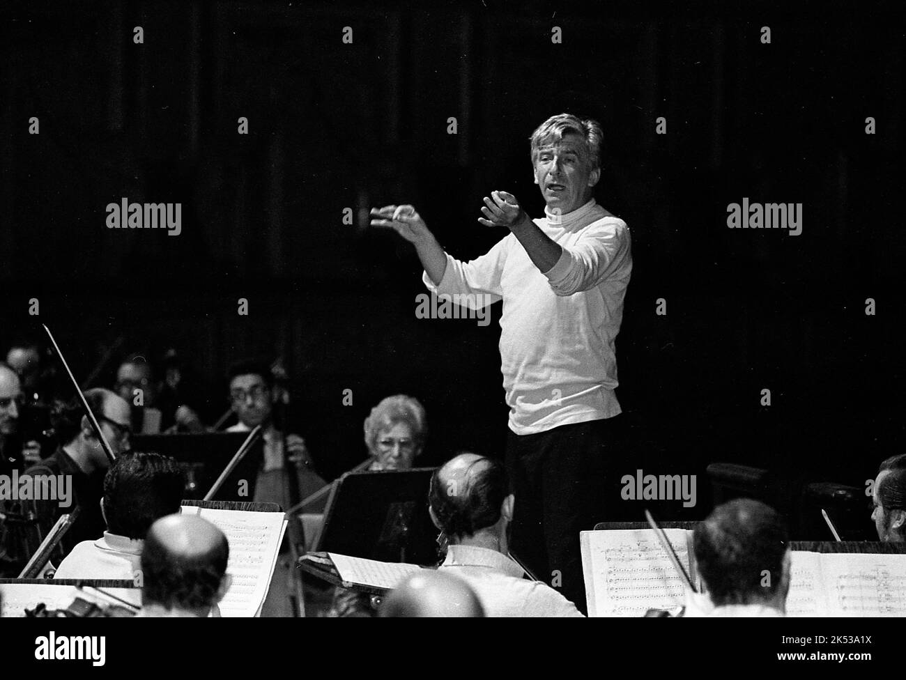 Peter Maag, Swiss conductor, rehearsing at the Teatro Colon, Buenos ...