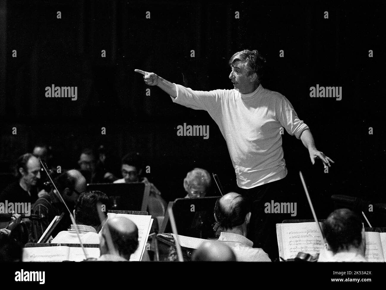 Peter Maag, Swiss conductor, rehearsing at the Teatro Colon, Buenos ...