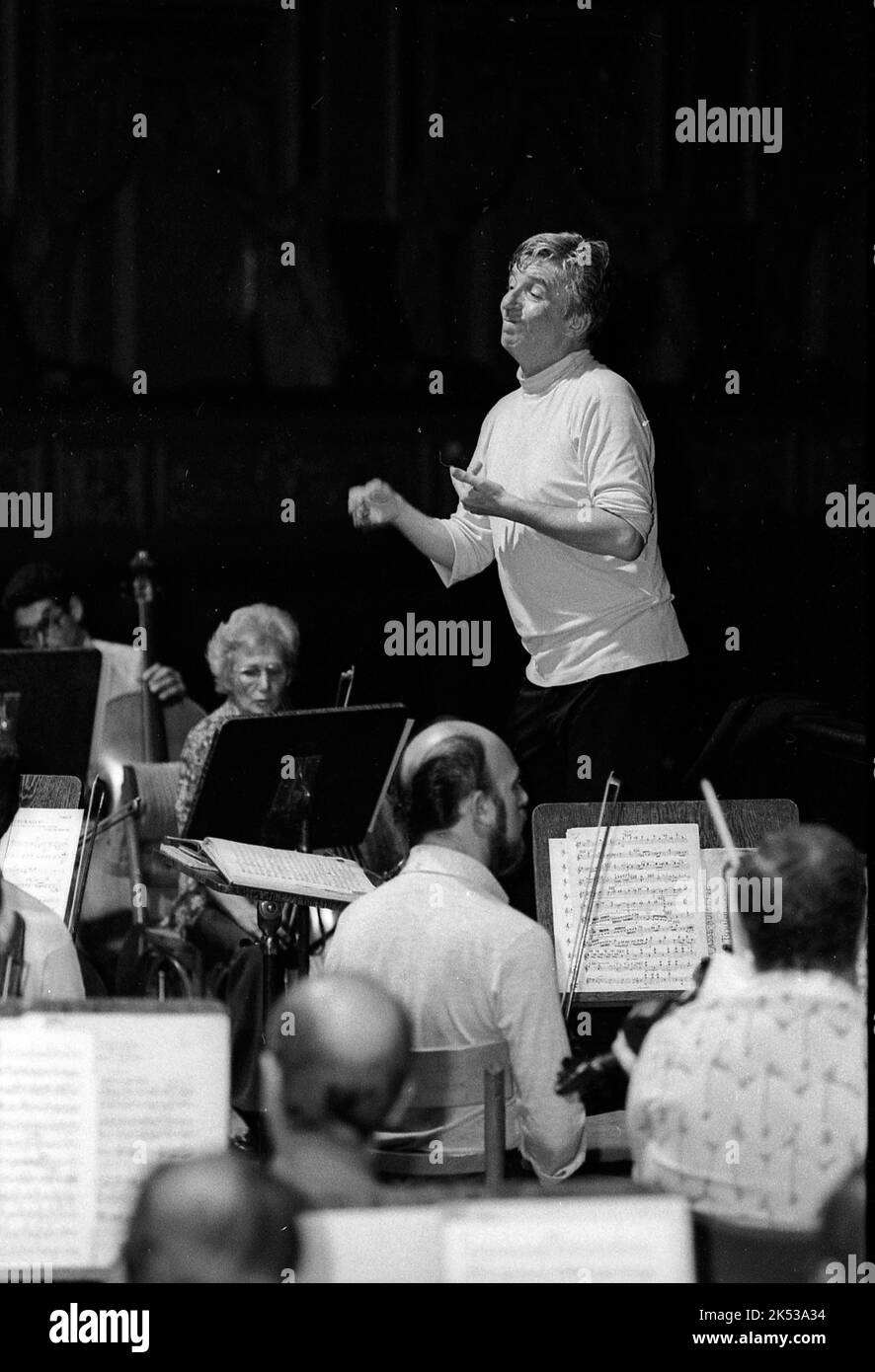 Peter Maag, Swiss conductor, rehearsing at the Teatro Colon, Buenos ...
