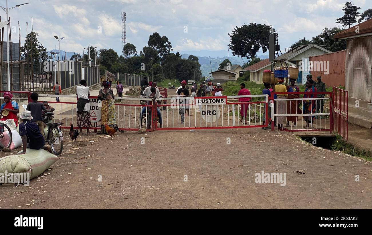 Bunagana, Dr Congo. 5th Oct, 2022. Photo taken on Oct. 1, 2022 shows a ...
