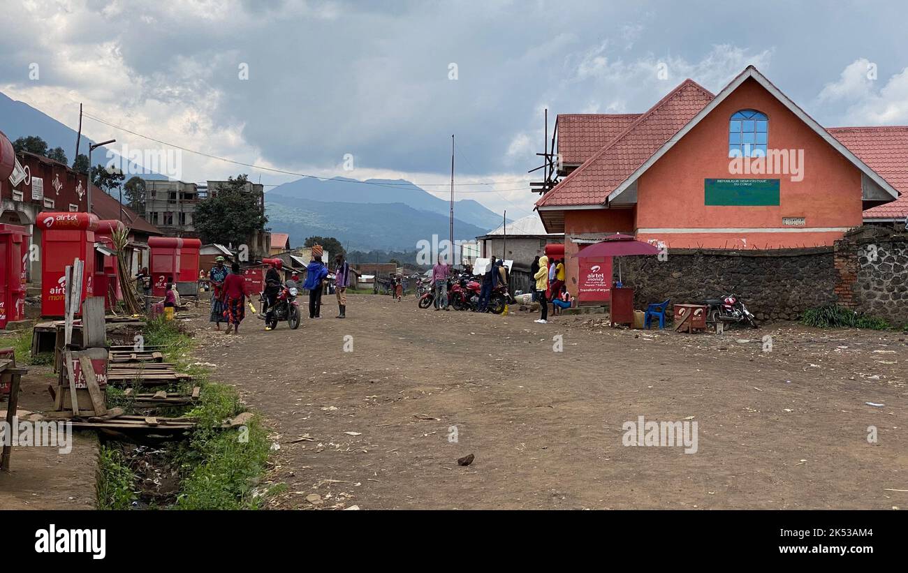 Bunagana, Dr Congo. 5th Oct, 2022. Photo taken on Oct. 1, 2022 shows a ...