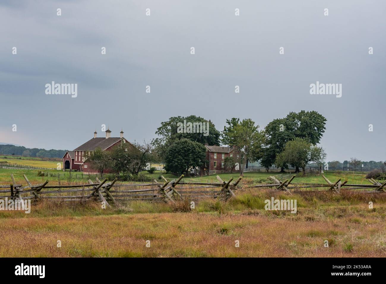 A Rainy Morning at the Codori Farm, Gettysburg National Military Park ...
