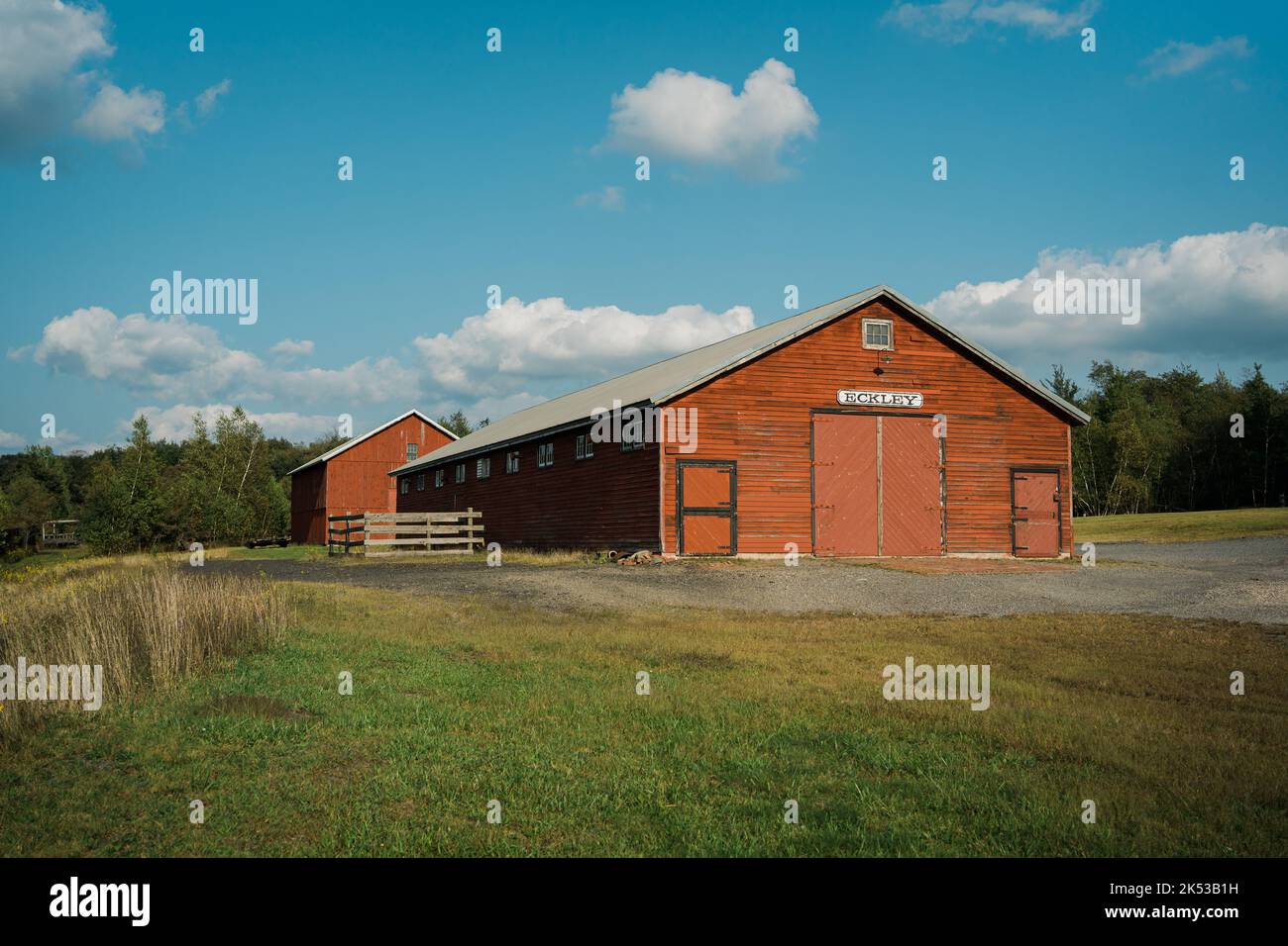Red barn at Eckley Miners Village, Weatherly, Pennsylvania Stock Photo ...