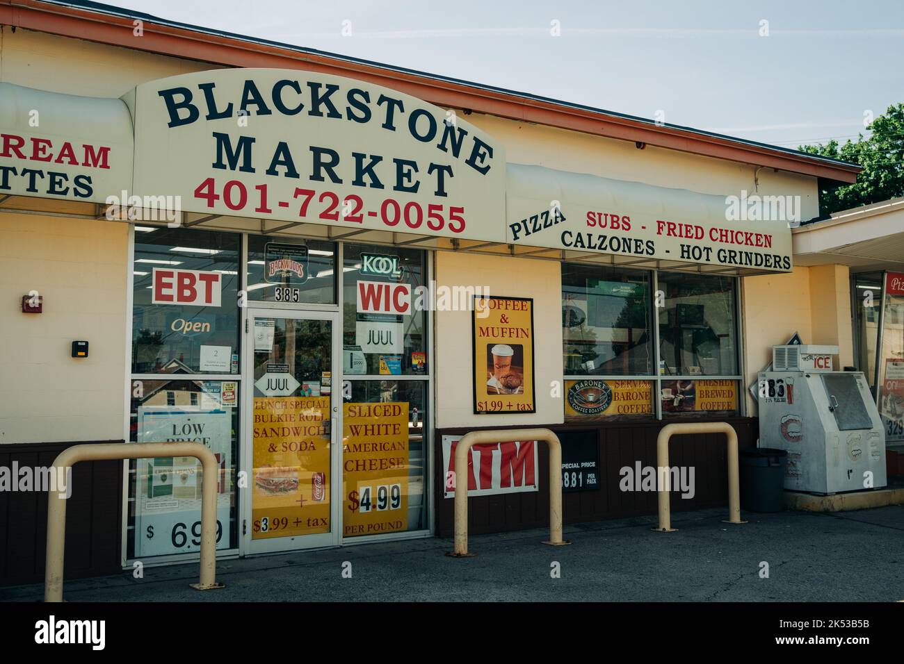 Blackstone Market vintage sign, Pawtucket, Rhode Island Stock Photo - Alamy