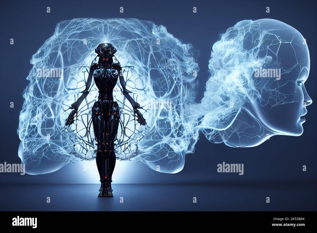 Cyber reality brain machine hi-res stock photography and images - Alamy