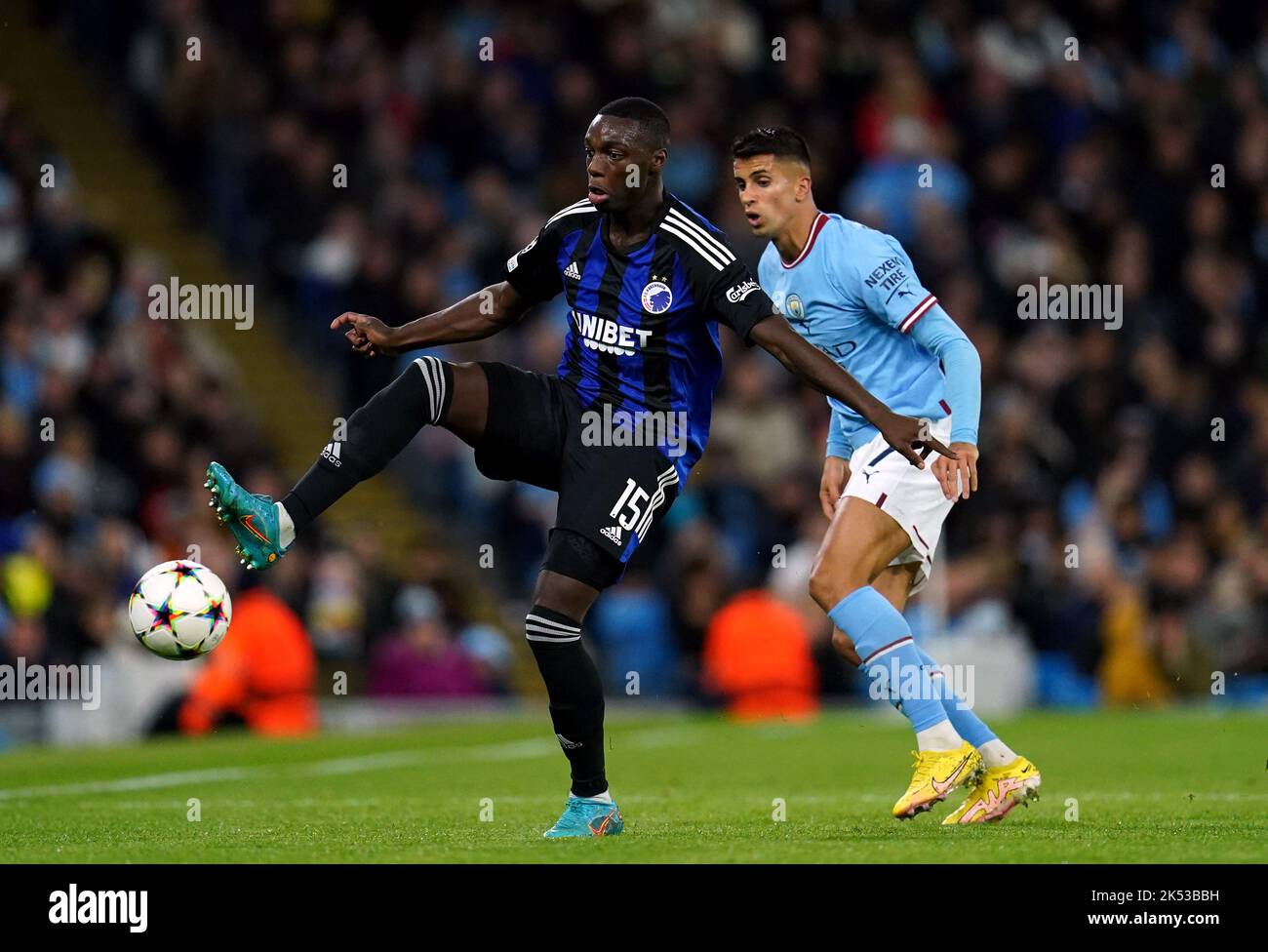 FC Copenhagen's Mohammed Daramy holds off Manchester City's Joao ...