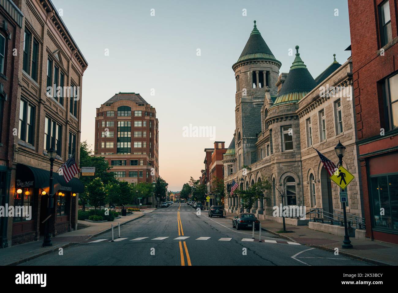 Architecture in downtown, Augusta, Maine Stock Photo - Alamy