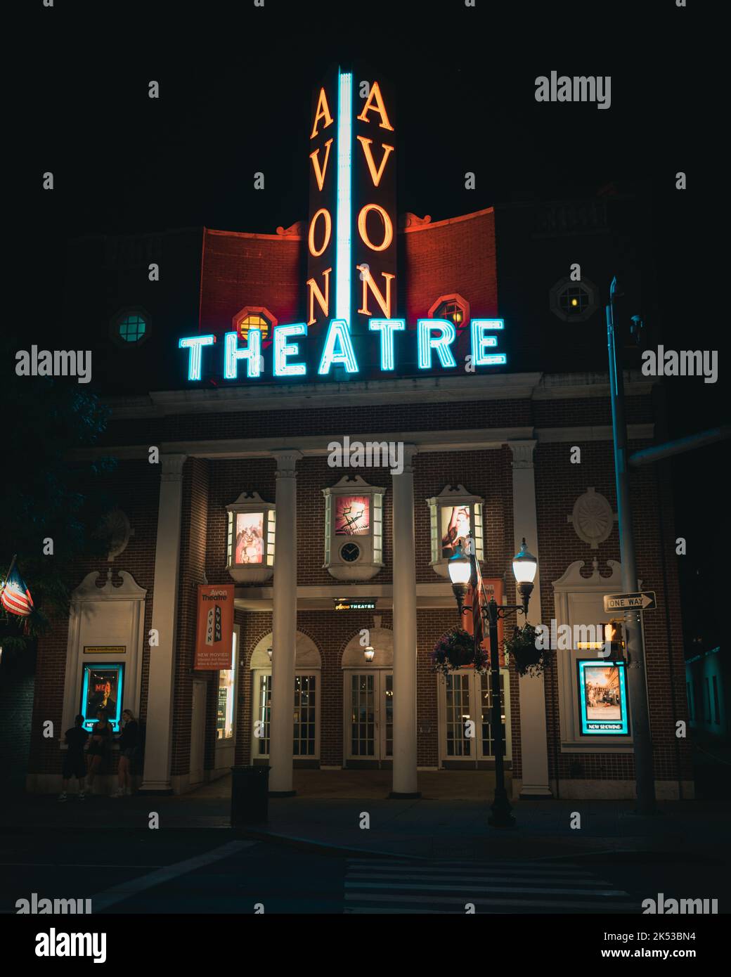 Avon Theatre neon sign at night, Stamford, Connecticut Stock Photo - Alamy