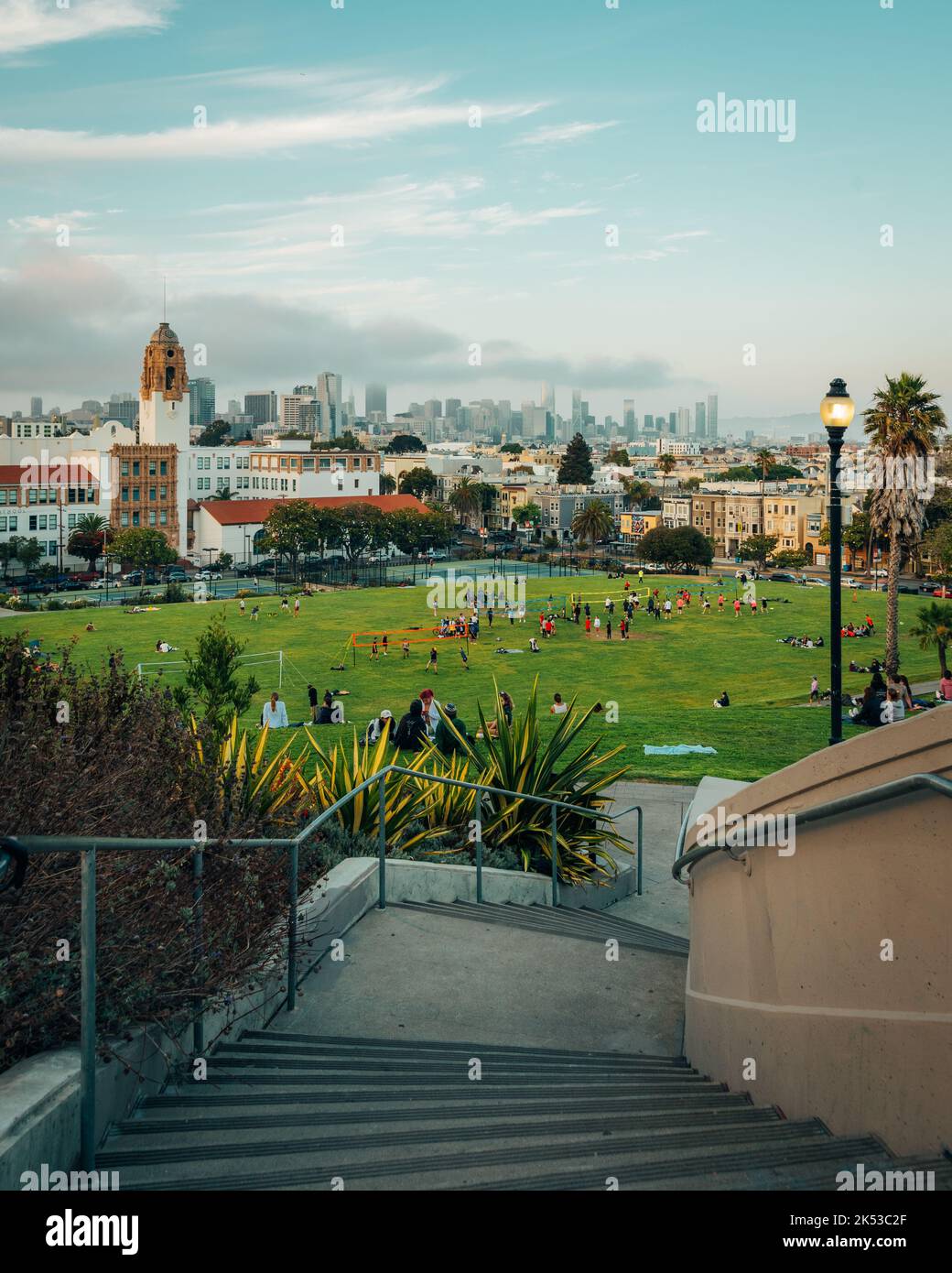 Steps at Mission Dolores Park, San Francisco, California Stock Photo - Alamy