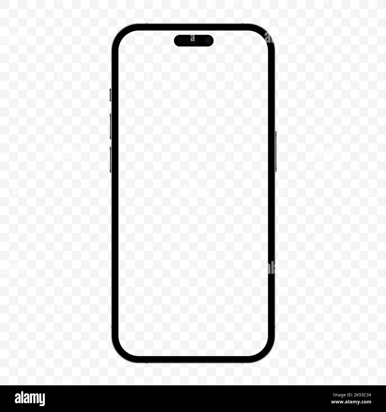 High quality realistic newest version of smartphone with blank white ...