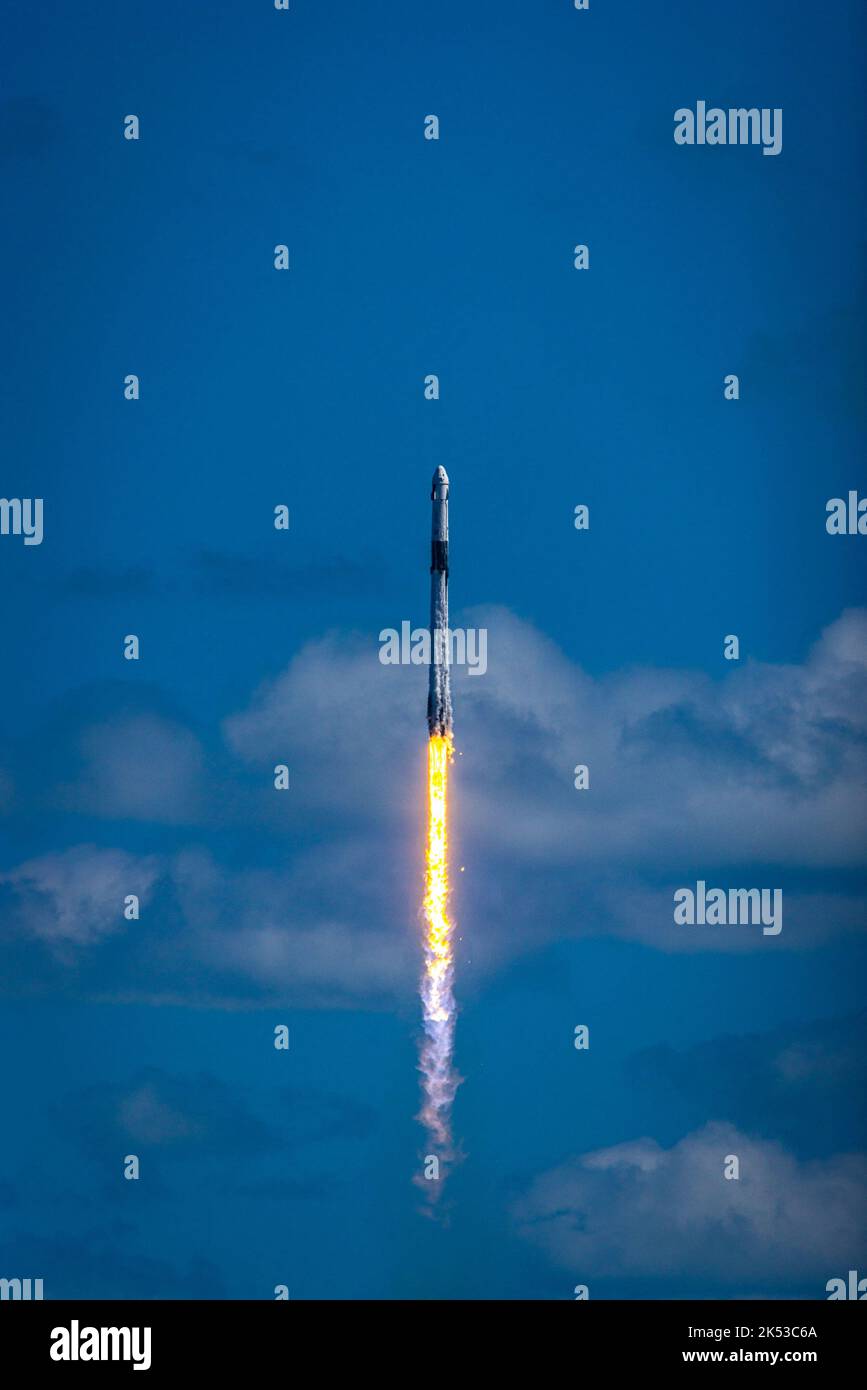 USA. 05th Oct, 2022. SpaceX rocket launch with Crew-5 mission takes ...