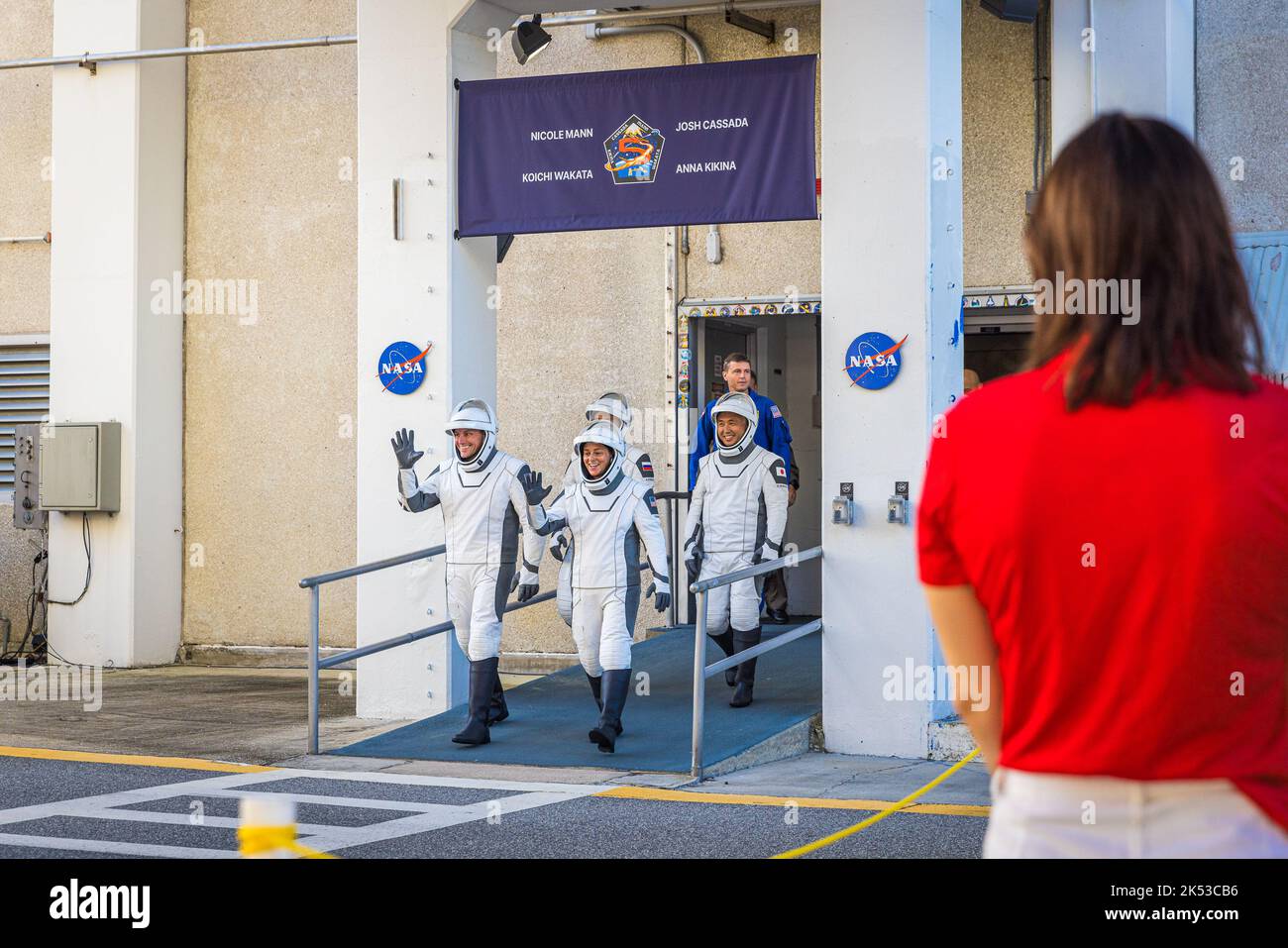 USA. 05th Oct, 2022. Russian cosmonaut Anna Kikina, NASA astronaut Josh ...
