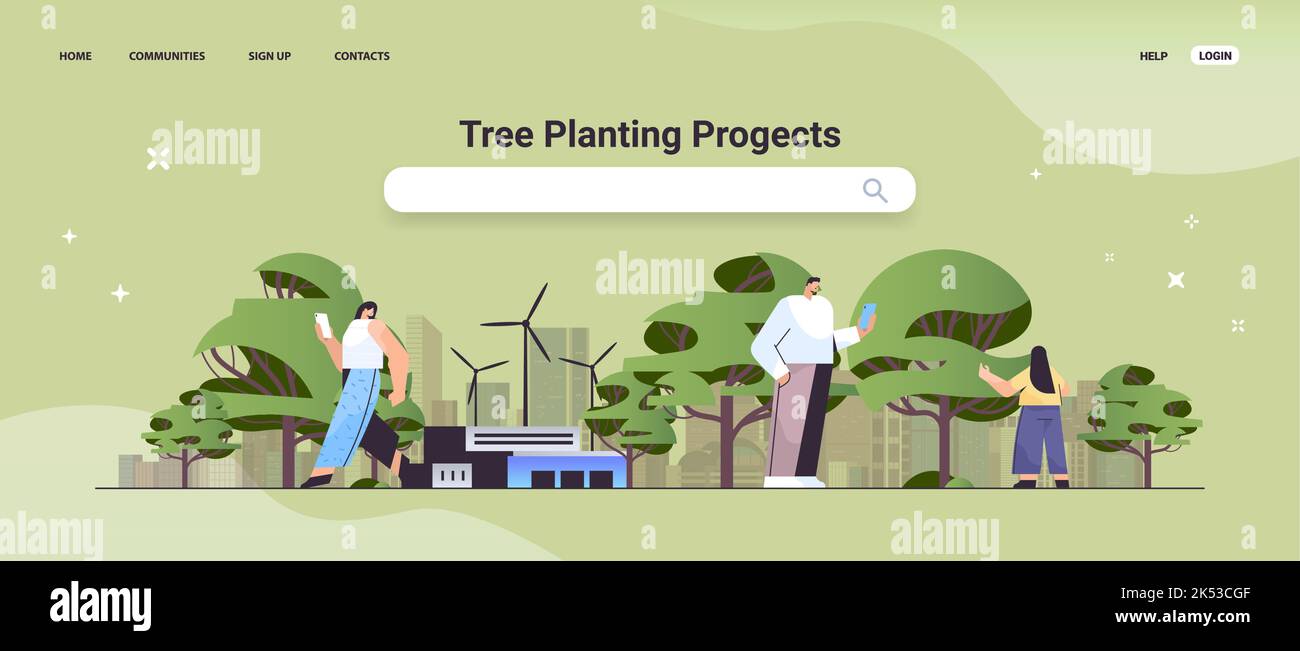 Carbon offset planting tree Stock Vector Images - Alamy