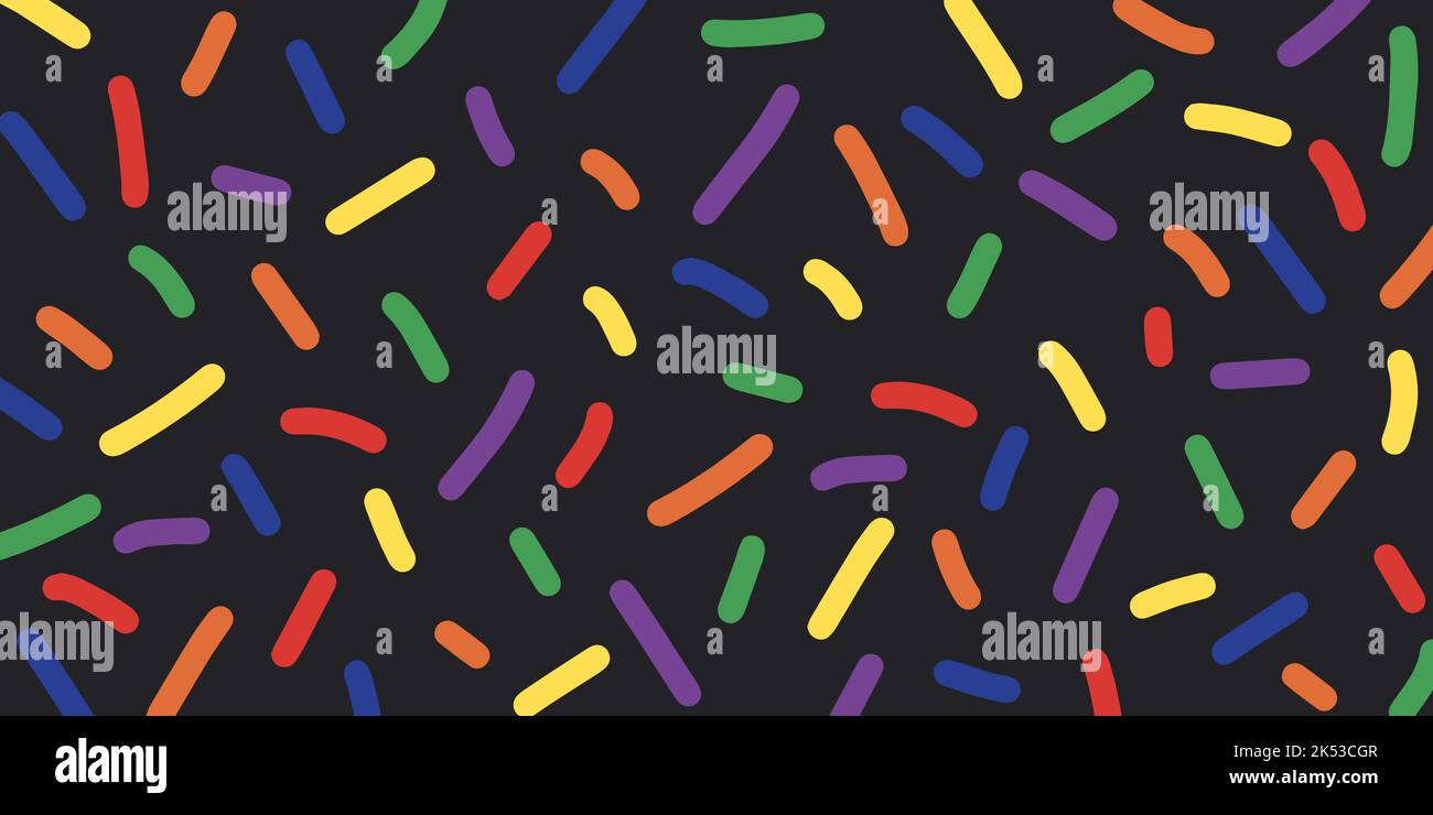 Cute abstract horizontal background with rainbow colored decorative ...