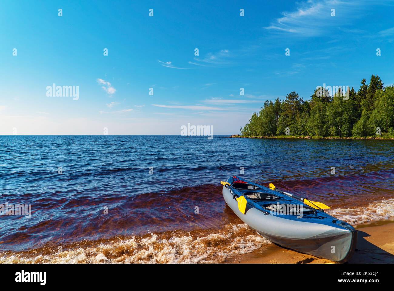 Blue kayak hi-res stock photography and images - Alamy