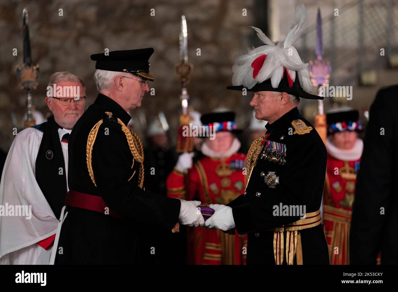 General Sir Gordon Messenger is presented with the King's Keys, the ...