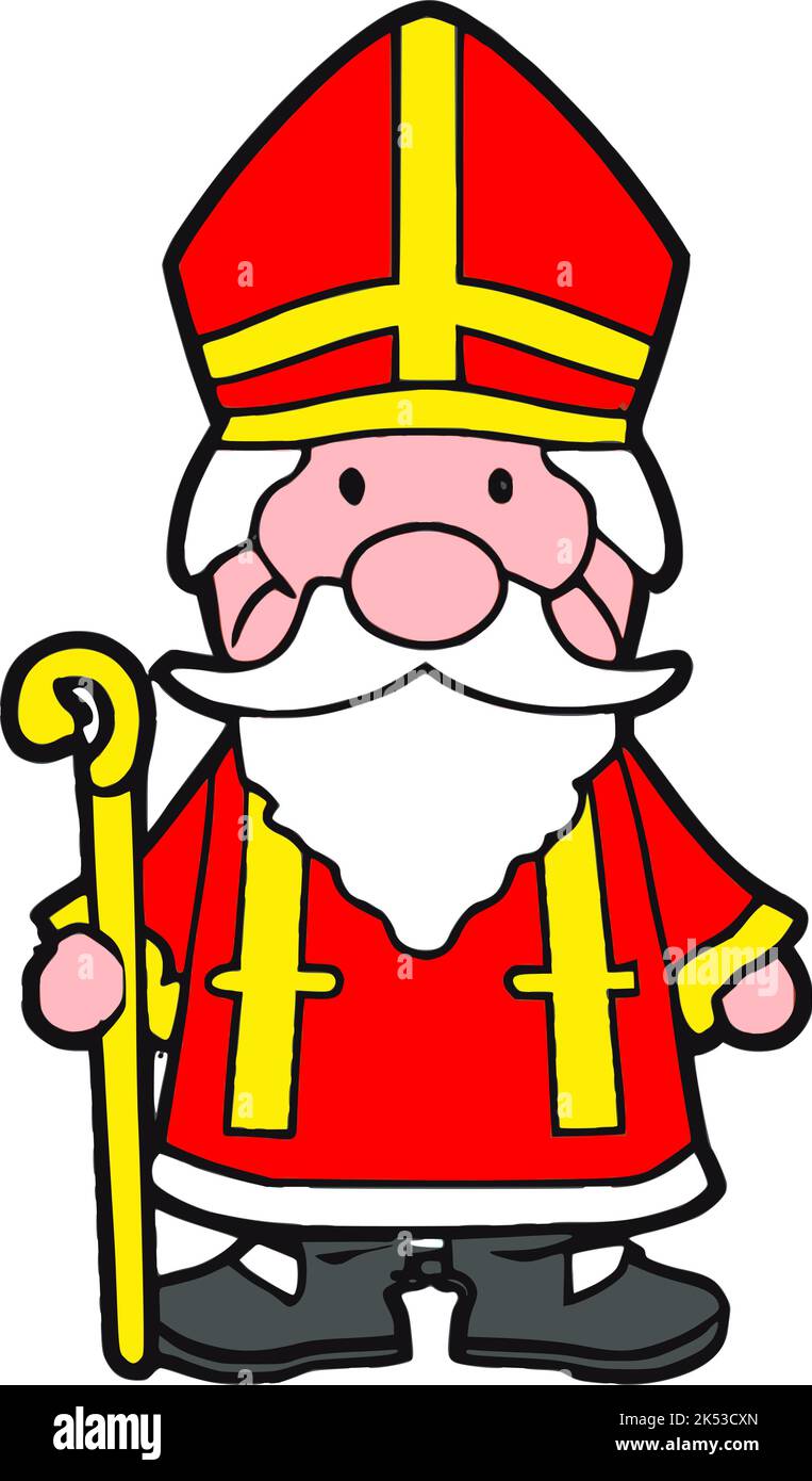 An illustration of a Santa Claus Christmas cartoon line Stock Vector ...