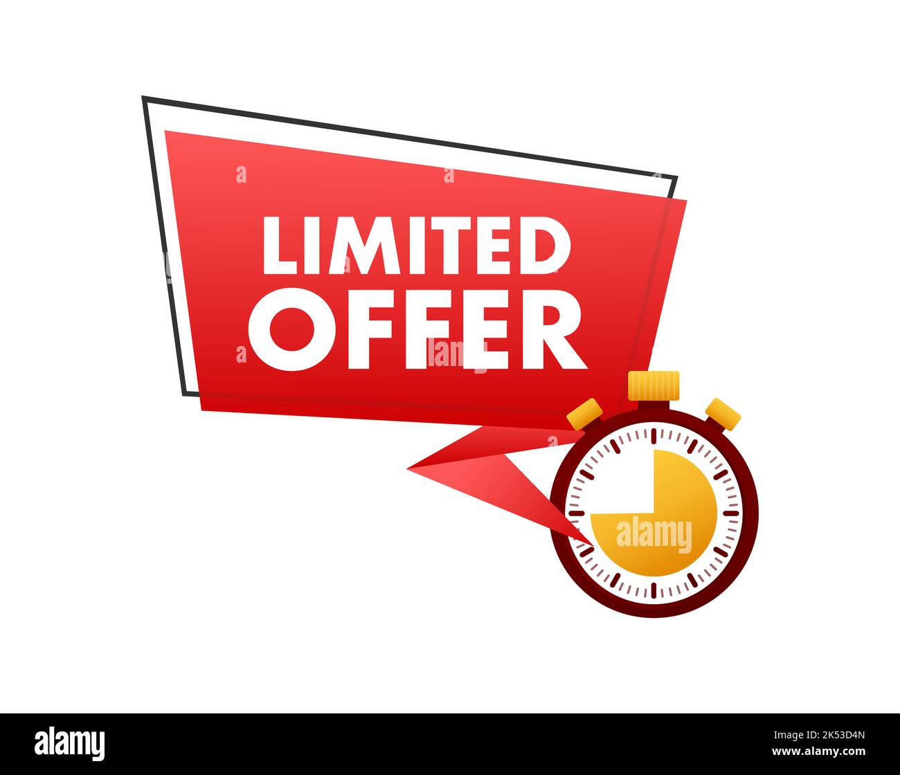 Limited Offer Labels. Alarm clock countdown logo. Limited time offer ...