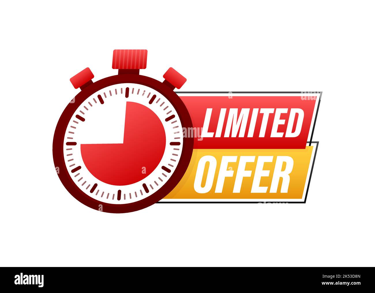 Limited Offer Labels. Alarm clock countdown logo. Limited time offer ...