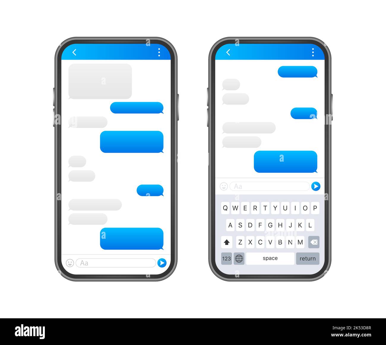 Chat Interface Application With Dialogue Window Clean Mobile Ui Design