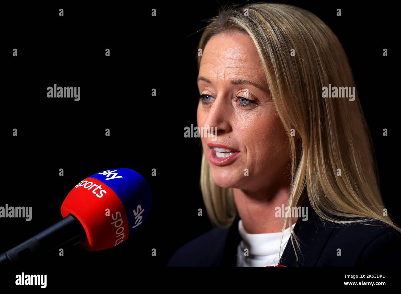 England Vitality Roses head coach Jess Thirlby speaks to Sky Sports at ...