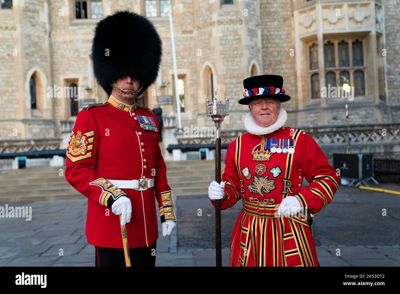 Garrison Sergeant Major Vern Stokes (left) and Chief Yeoman Warden Pete ...