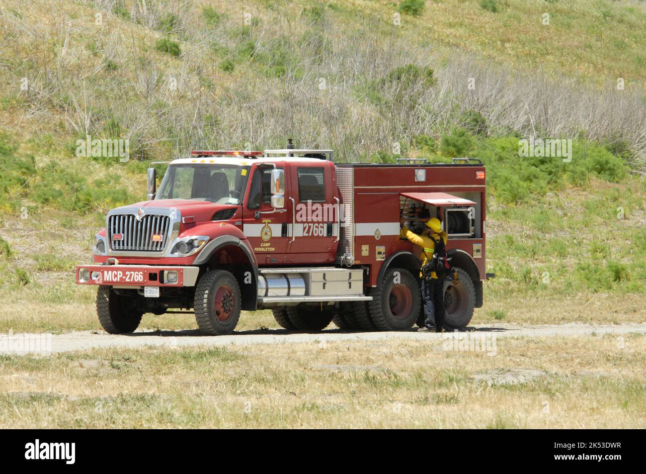 Camp Pendleton Fire three-axle Type 3 brush rig Stock Photo - Alamy