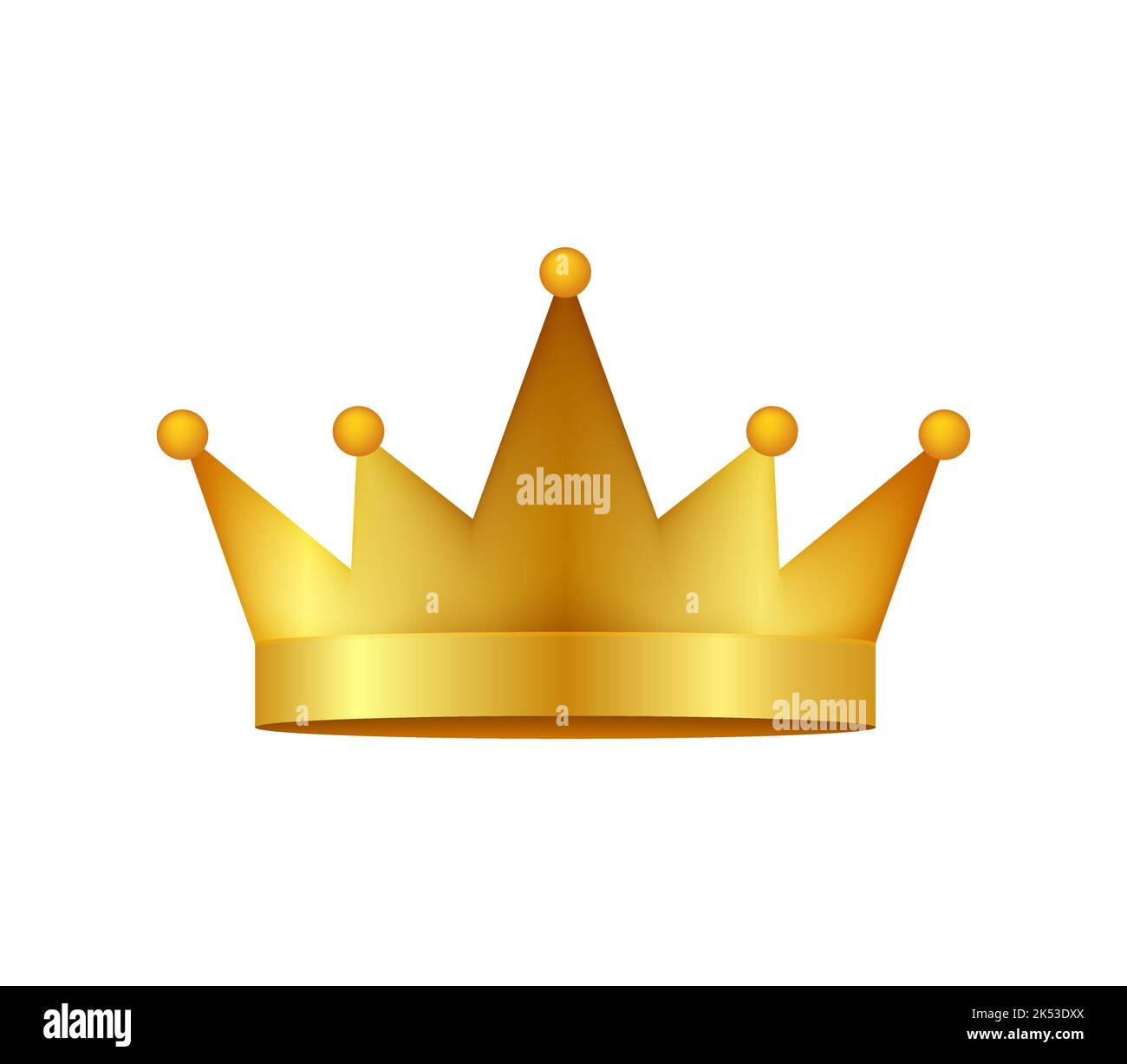 Golden Crown With Gradient Mesh. Vector stock illustration Stock Vector ...