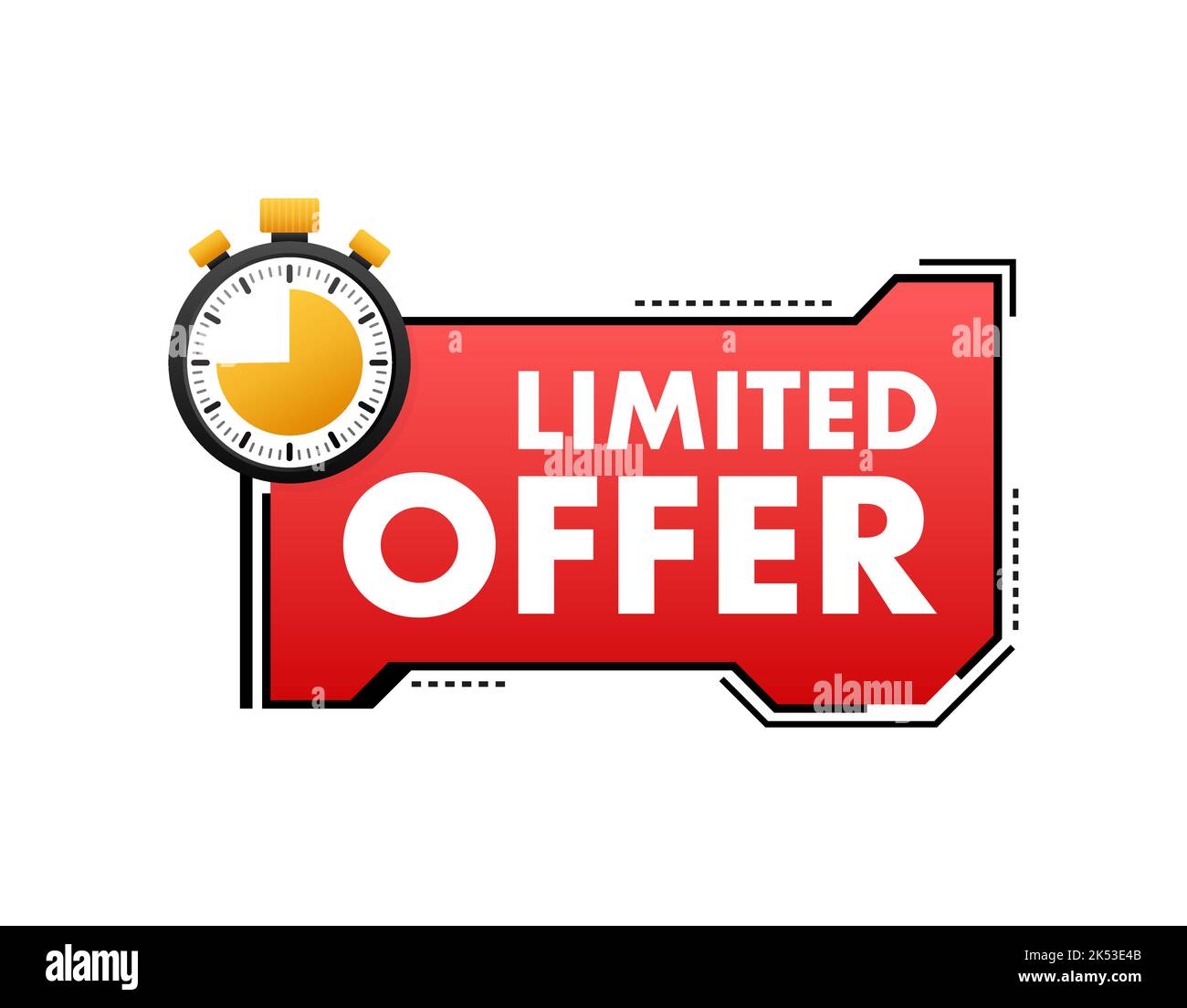 Limited Offer Labels. Alarm clock countdown logo. Limited time offer ...