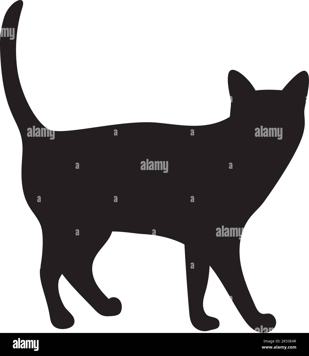 Hand Drawn Cartoon Sketch Of A Cat Doll Standing Stock Vector Image And Art Alamy