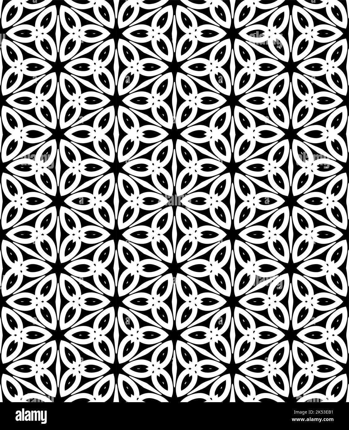 Black and white seamless abstract pattern. Background and backdrop ...