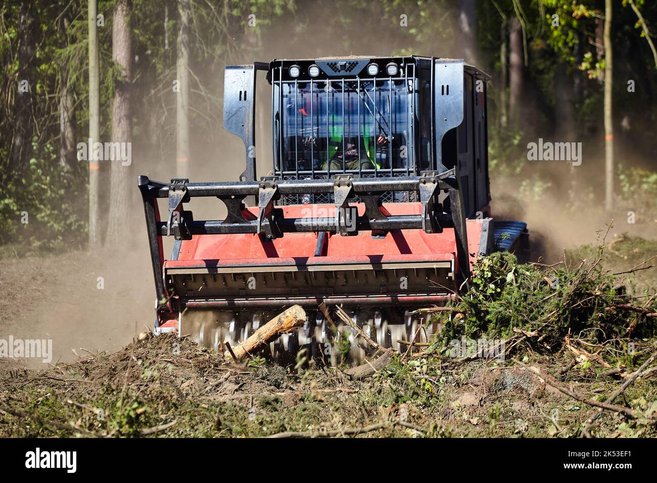 Tracked mulching tractor hi-res stock photography and images - Alamy