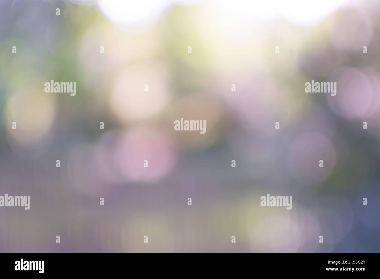 Abstract background with bokeh in purple green yellow tones. Autumn ...