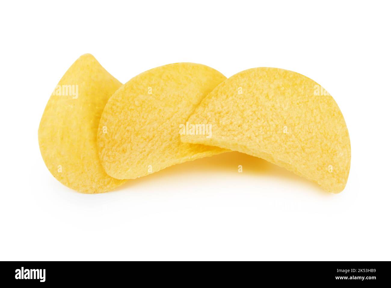 Potato chips isolated on a white background Stock Photo - Alamy