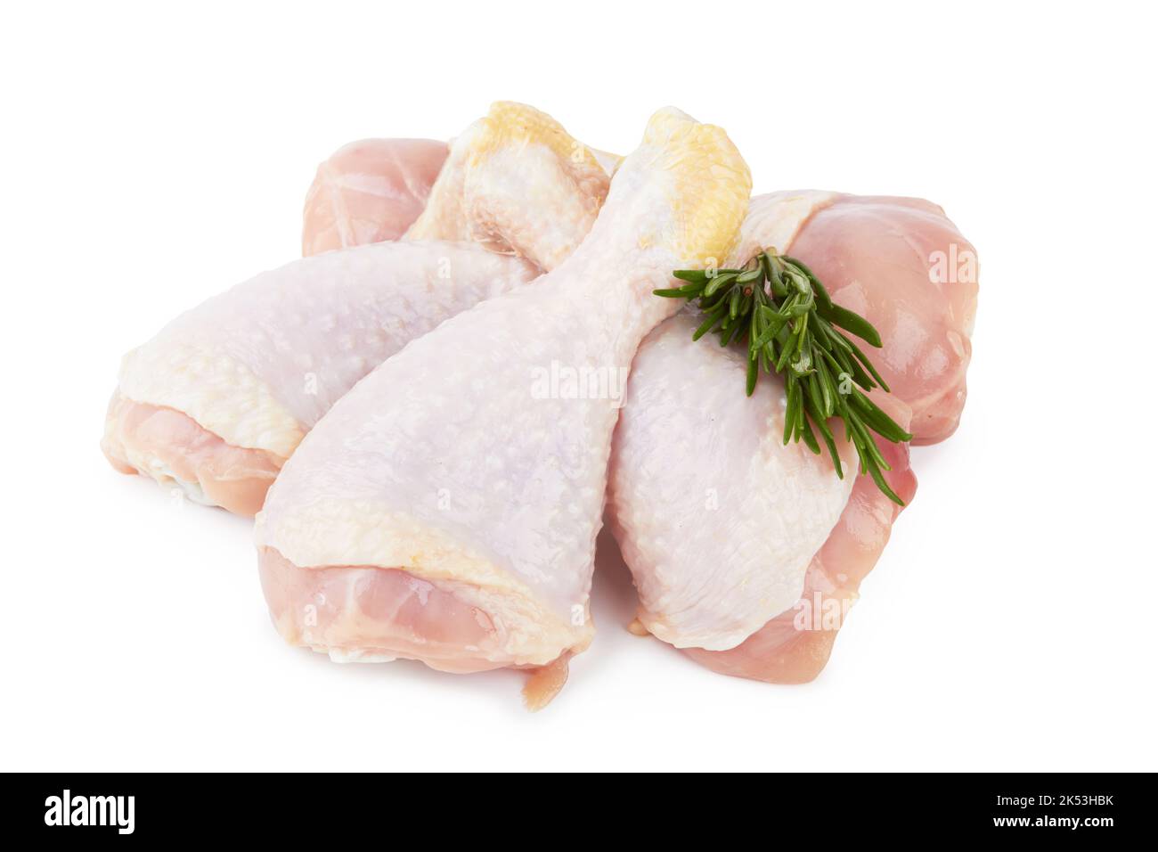 Chicken legs isolated on a white background Stock Photo - Alamy