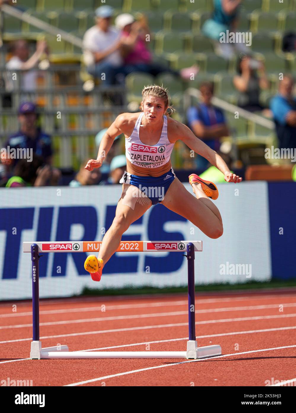 Emma Zapletalová participating in the 400 meters hurdles of the ...