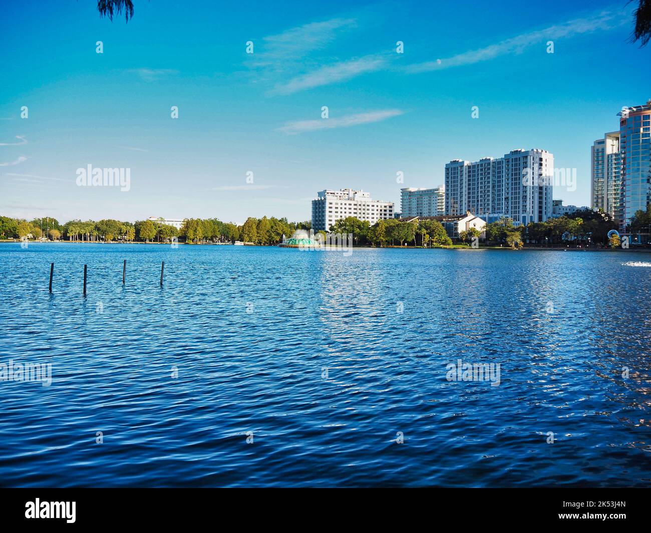 Views of Lake Eola Park in the heart of downtown Orlando, Florida Stock ...