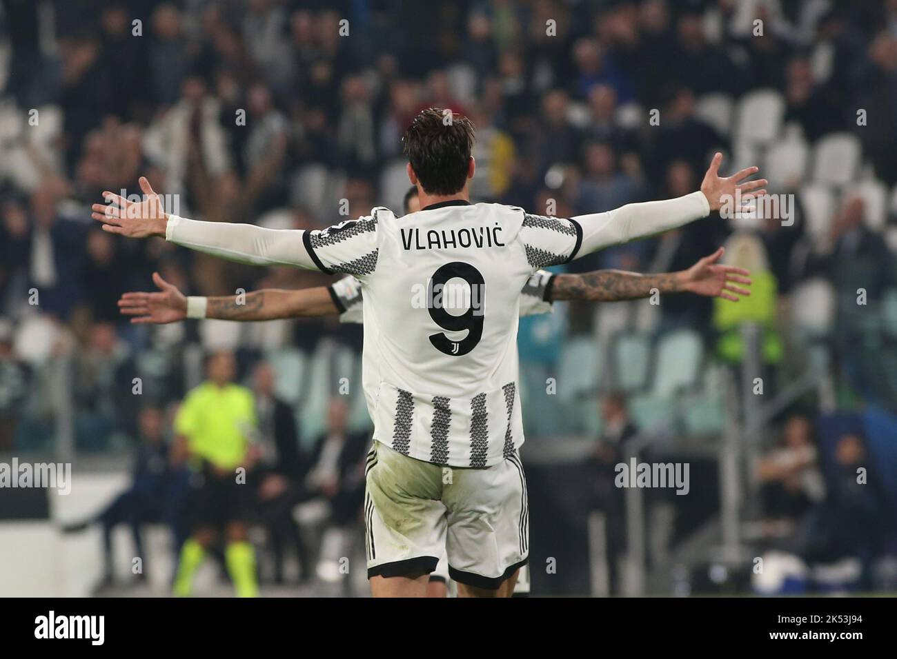 Dušan Vlahovic (Juventus FC) celebrates the goal during the UEFA ...