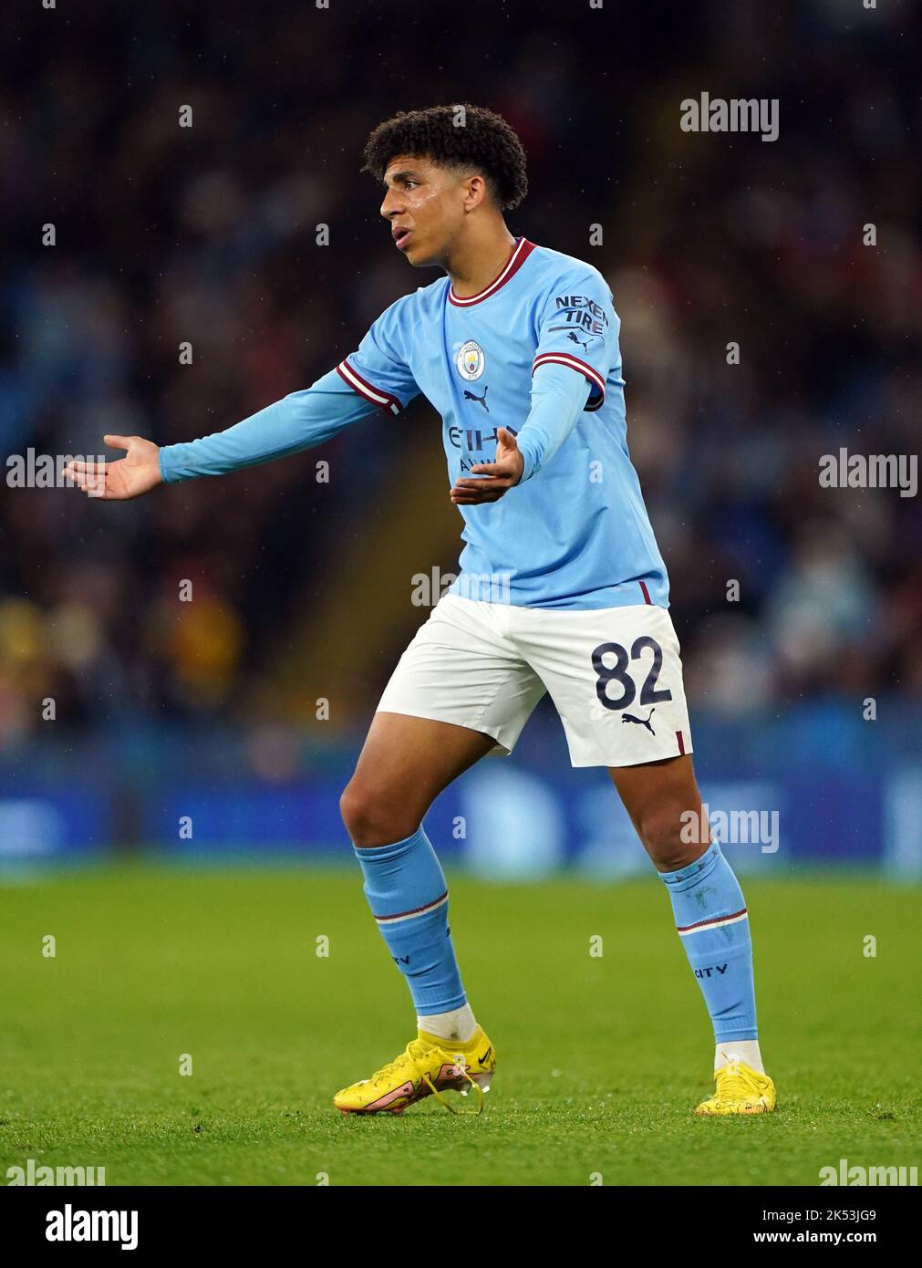 Manchester City's Rico Lewis during the UEFA Champions League Group G ...