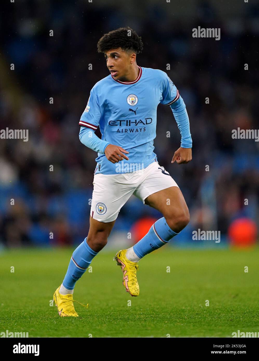 Manchester City's Rico Lewis during the UEFA Champions League Group G ...
