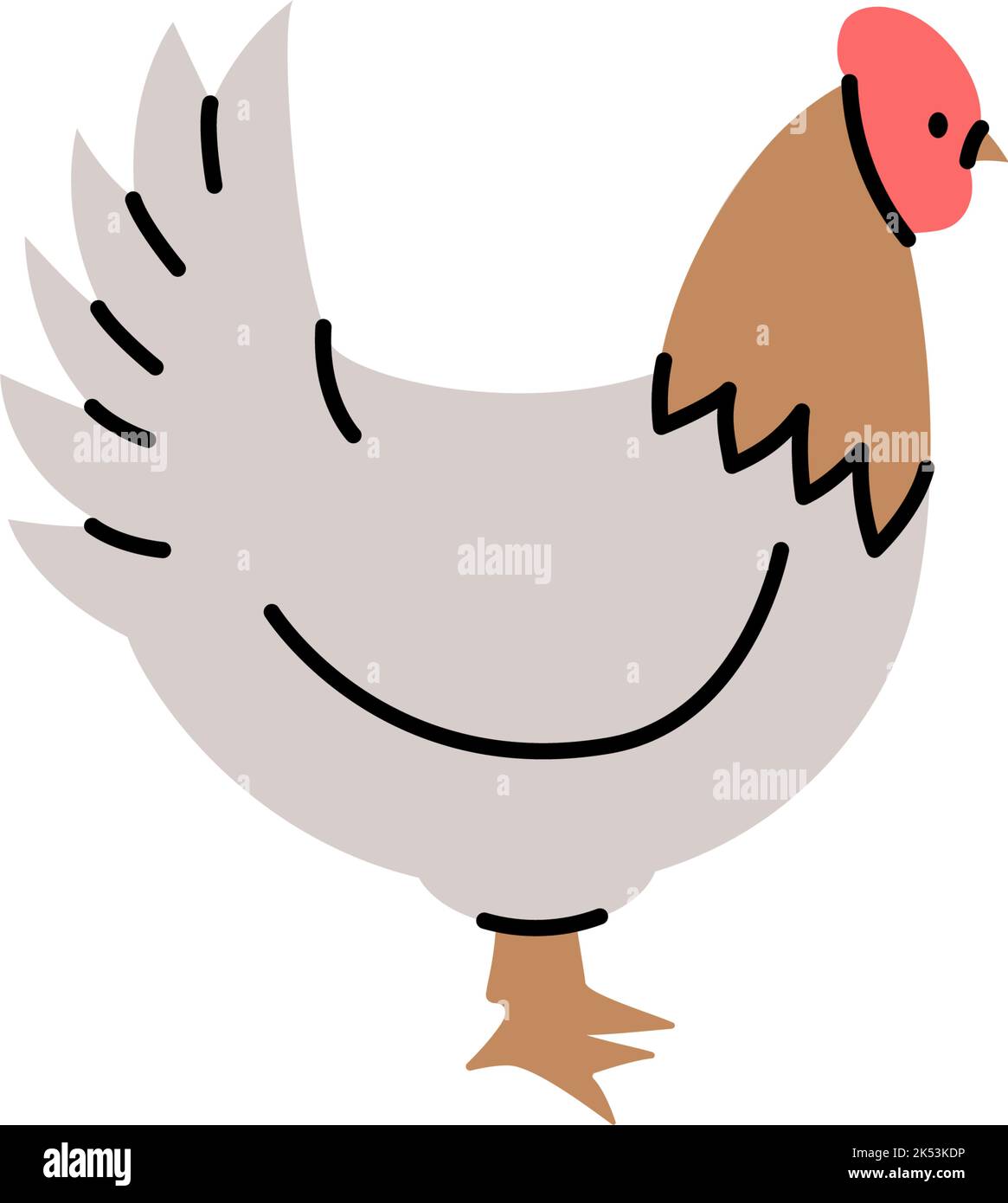 Chicken hand drawn silhouette. Chicken symbol. Chick silhouette. Farm ...