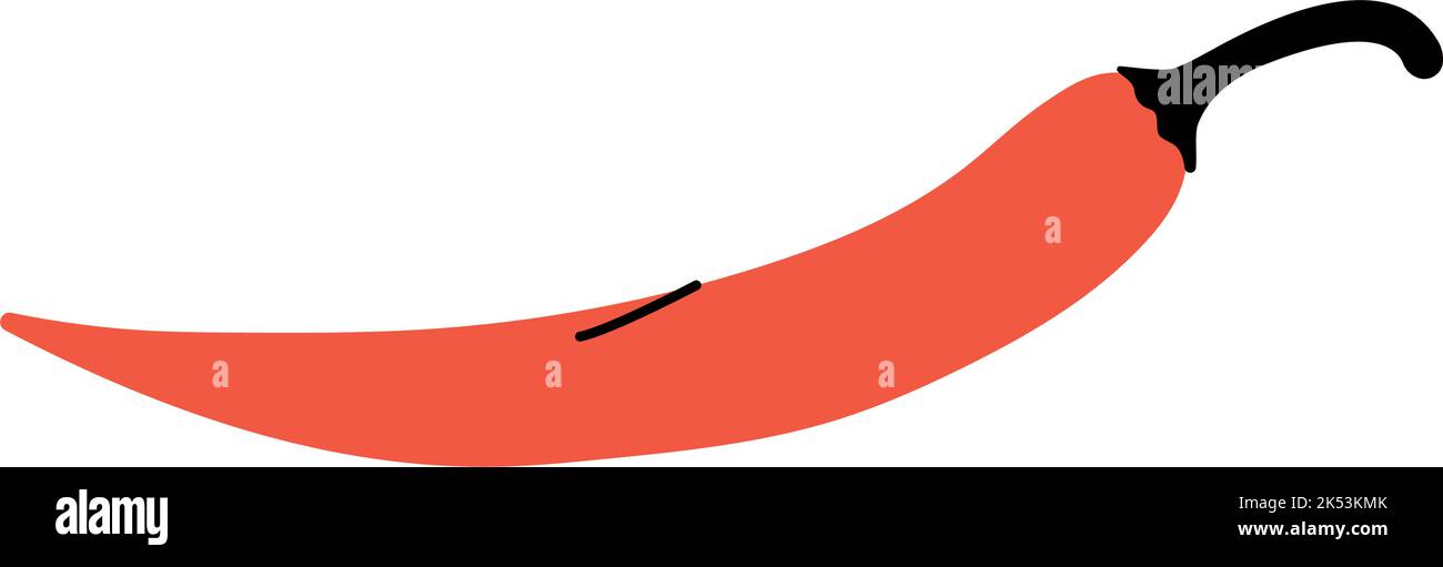 Red hot chili pepper sketch. Hot chili peppers illustration. Red pepper ...