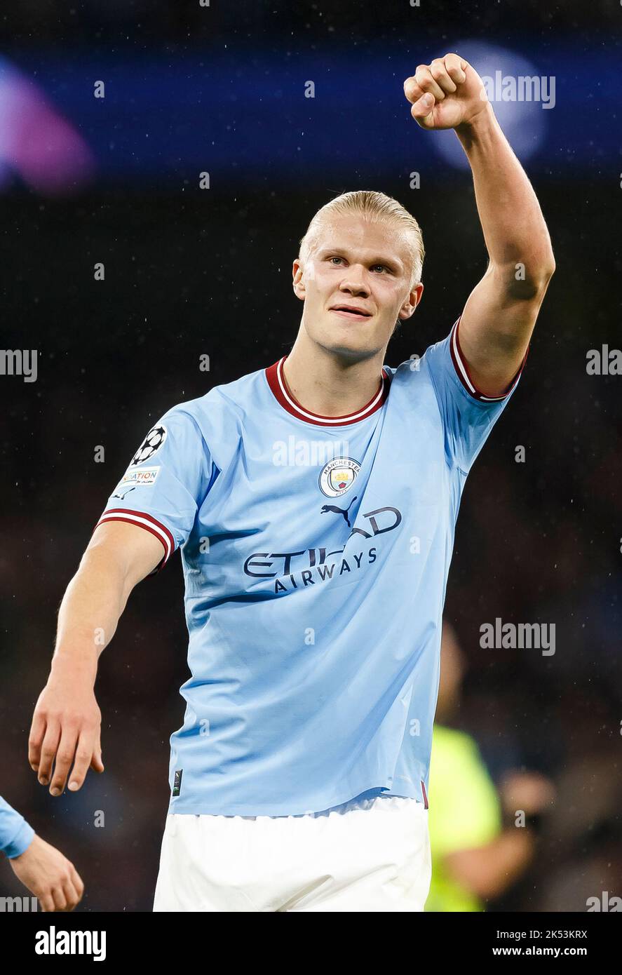 Manchester, UK. 05th Oct, 2022. Erling Haland of Manchester City ...