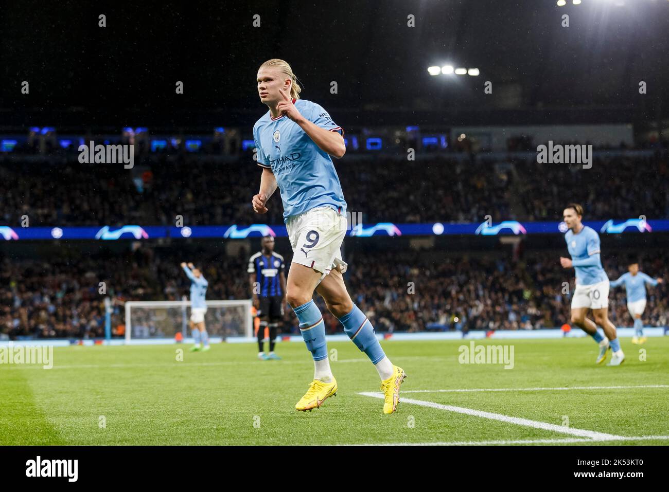 Manchester, UK. 05th Oct, 2022. Erling Haland of Manchester City ...