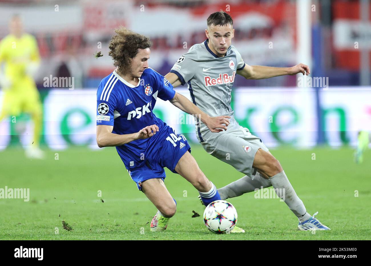SALZBURG, AUSTRIA - OCTOBER 05: Robert Ljubicic of GNK Dinamo Zagreb ...