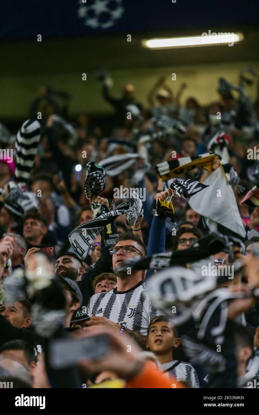Juventus fans during the UEFA Champions League match, Group H, Juventus ...