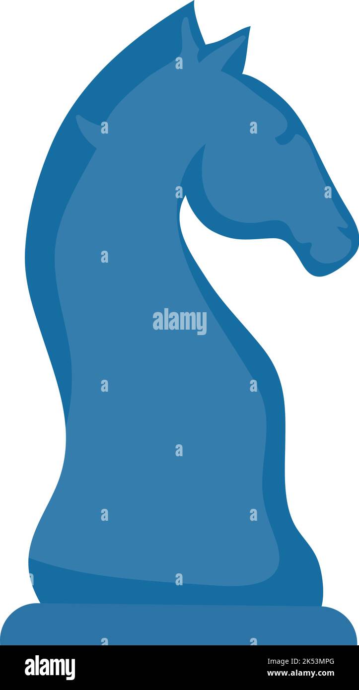 blue chess horse game icon Stock Vector Image & Art - Alamy