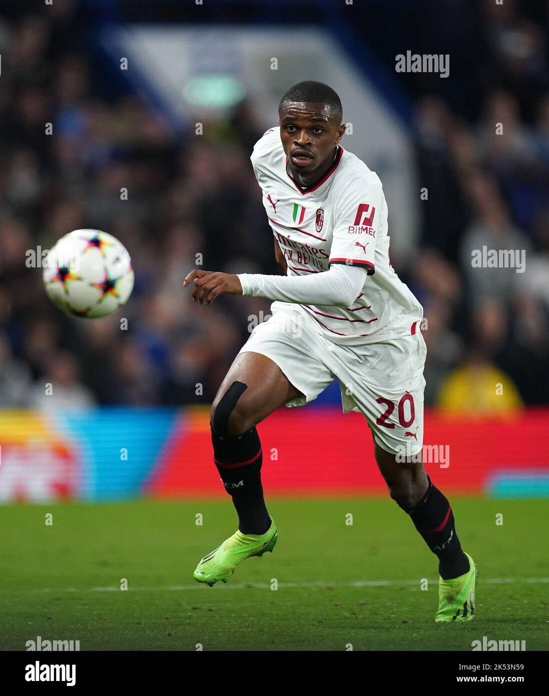 AC Milan's Pierre Kalulu Kyatengwa during the UEFA Champions League ...