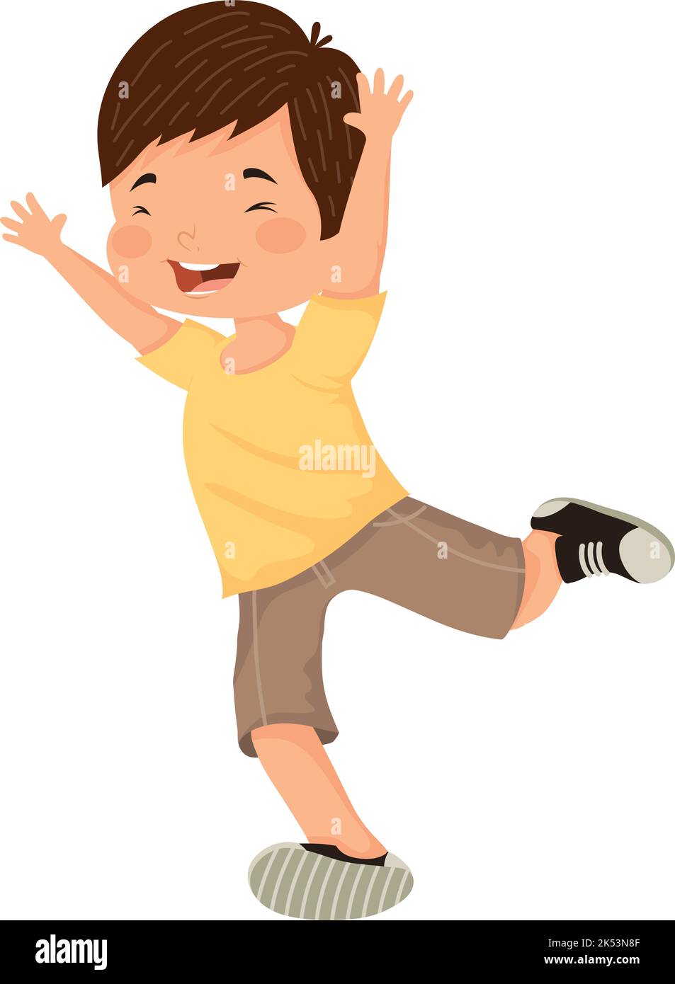 little boy running happy character Stock Vector Image & Art - Alamy