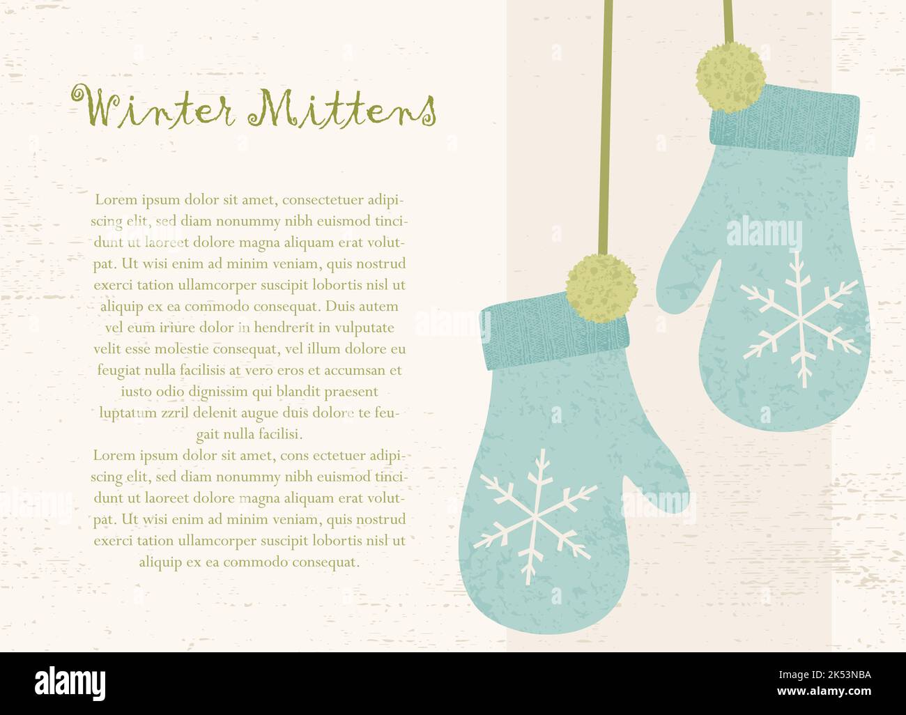 Textured winter mittens in a cut paper style Stock Vector Image & Art ...